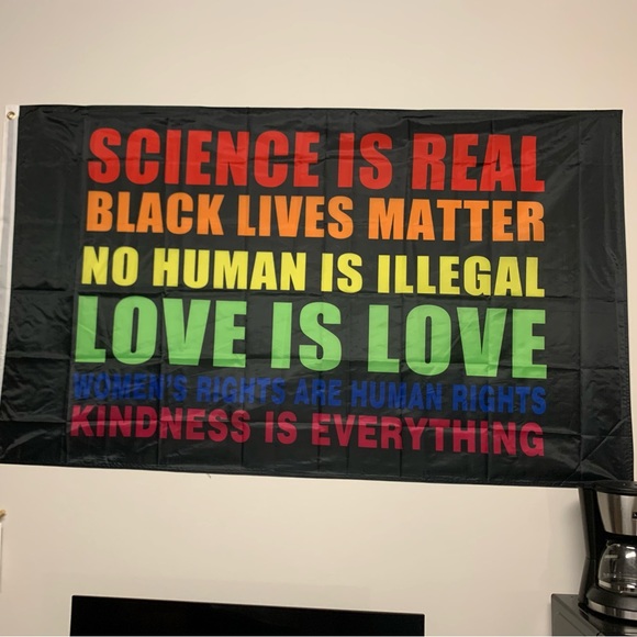 Wall Decor | Science Is Real Black Lives Matter Blm Love Rainbow 3x5 ...